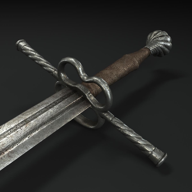 german sword 3d obj