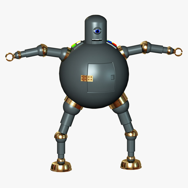 3dsmax gray robot