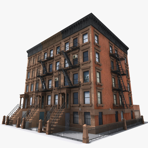 3d square manhattan buildings model
