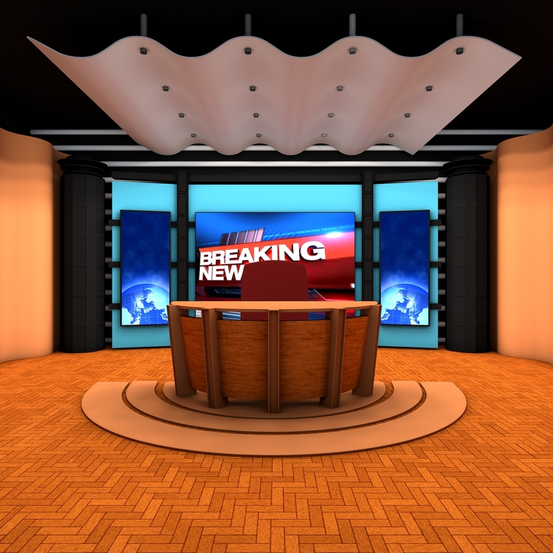 news studio 3d model