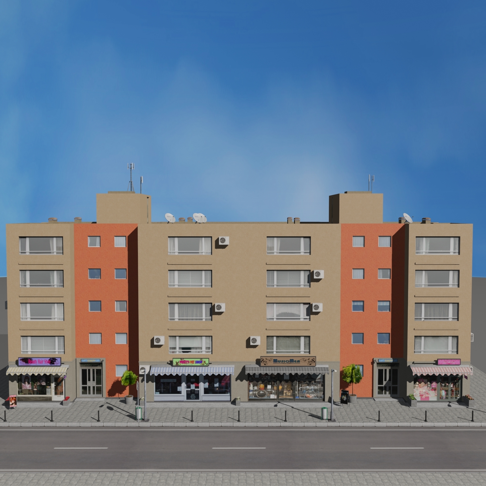 3ds max building m-02