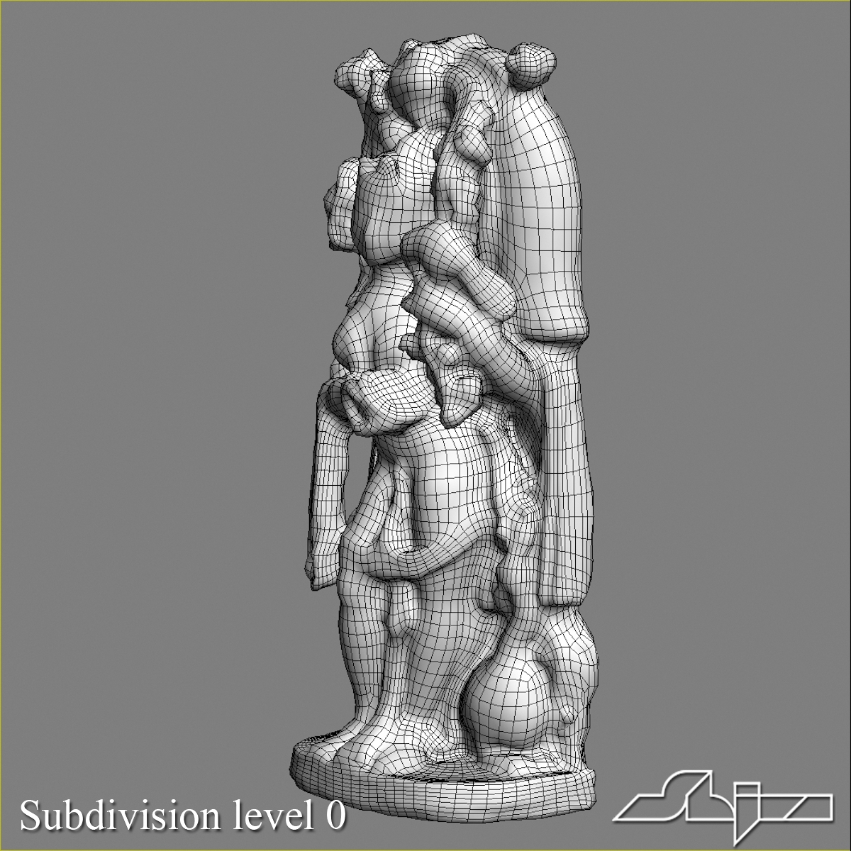 3d model indian girl dance statue