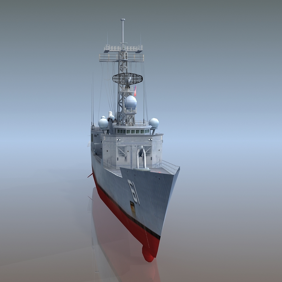 3d uss ingraham ffg-61 frigate model