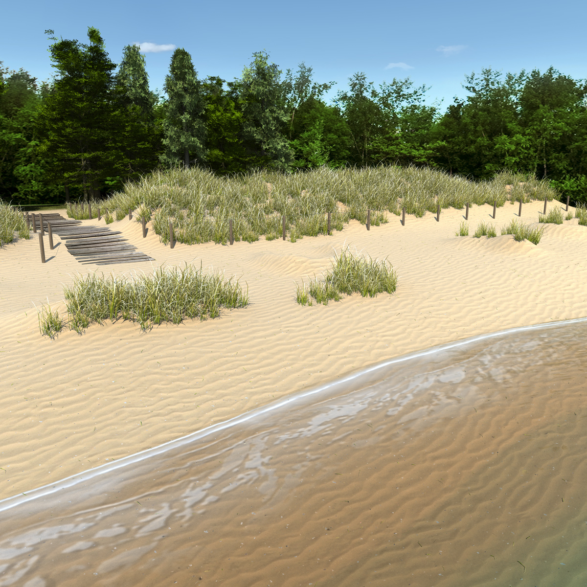 3d modeled beach model