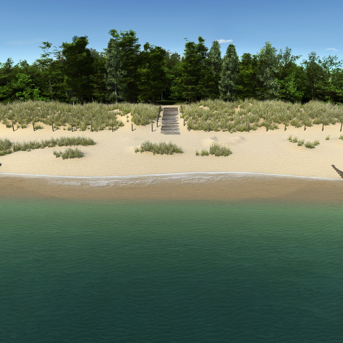 3d modeled beach model