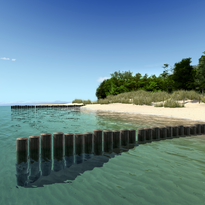 3d modeled beach model