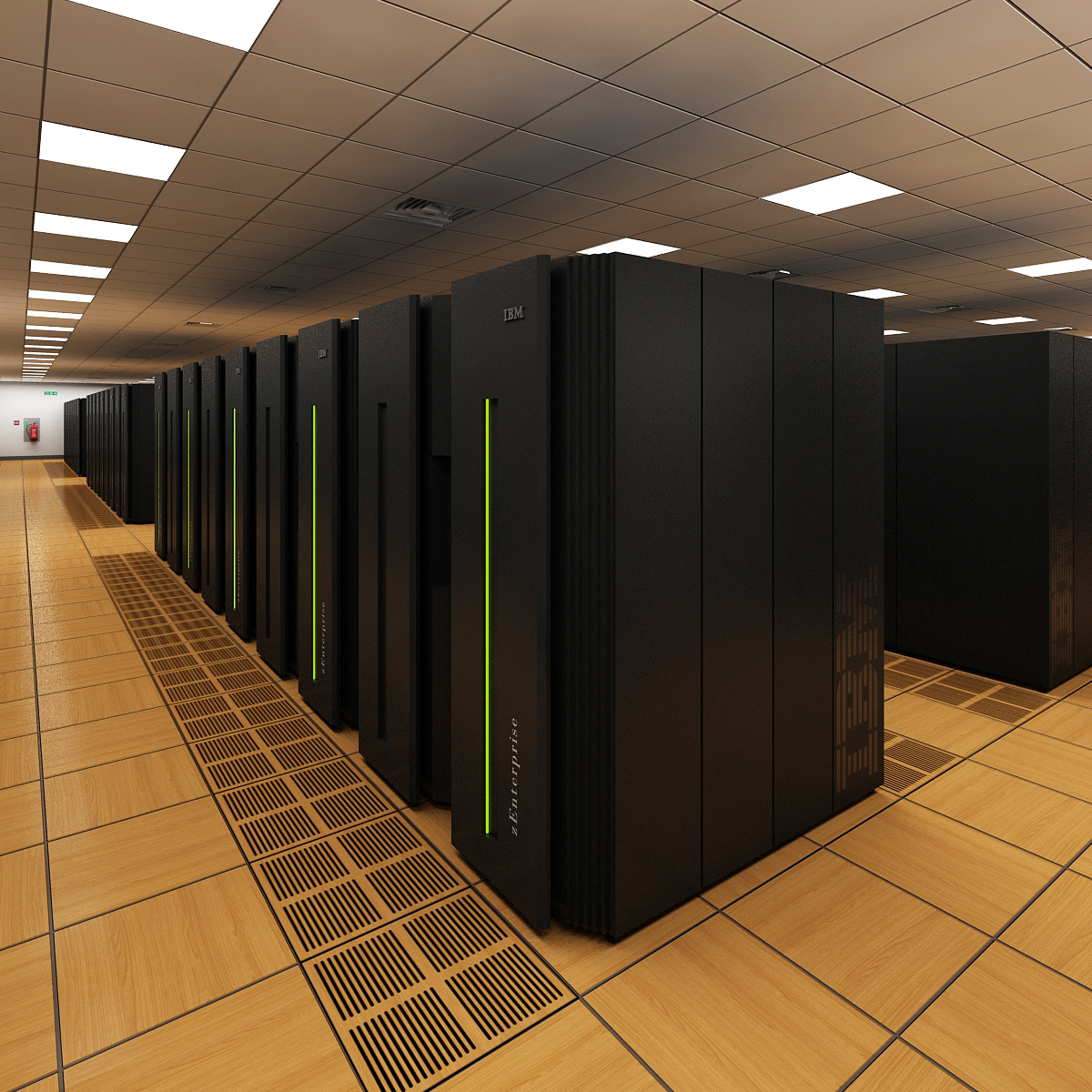 3D модель Центр серверов данных - IBM z196 - TurboSquid 784339