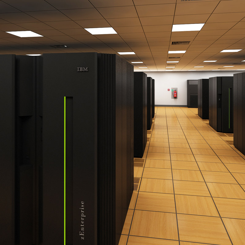 3d model data server center ibm
