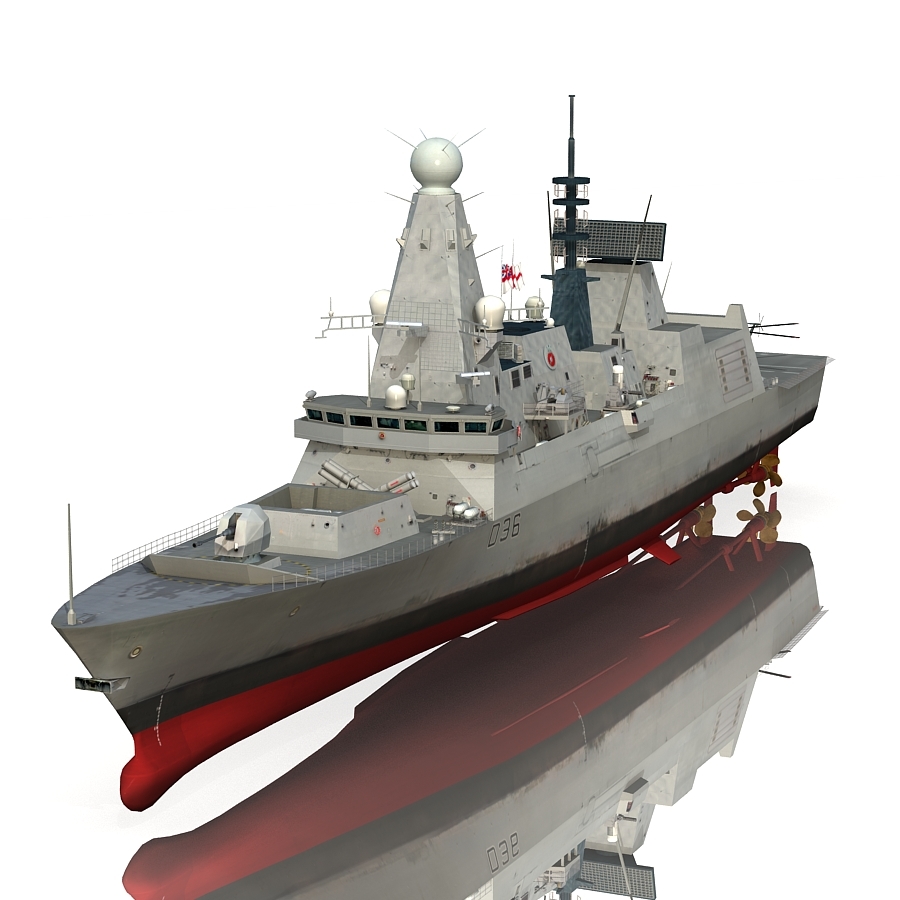 3d hms defender d36 type 45