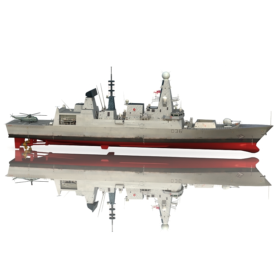 3d hms defender d36 type 45