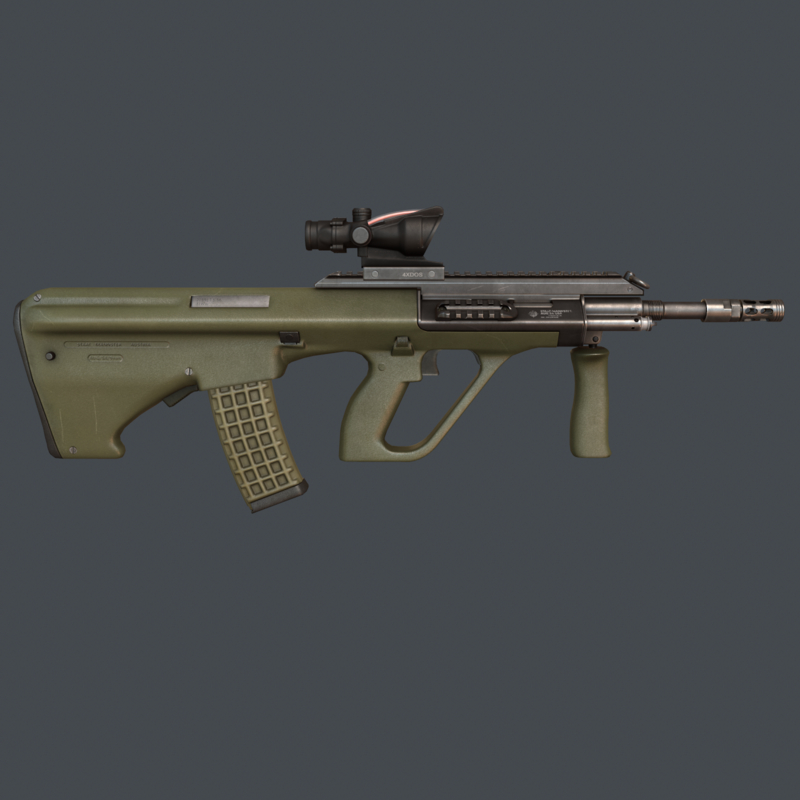 aug a3 rifle 3d model