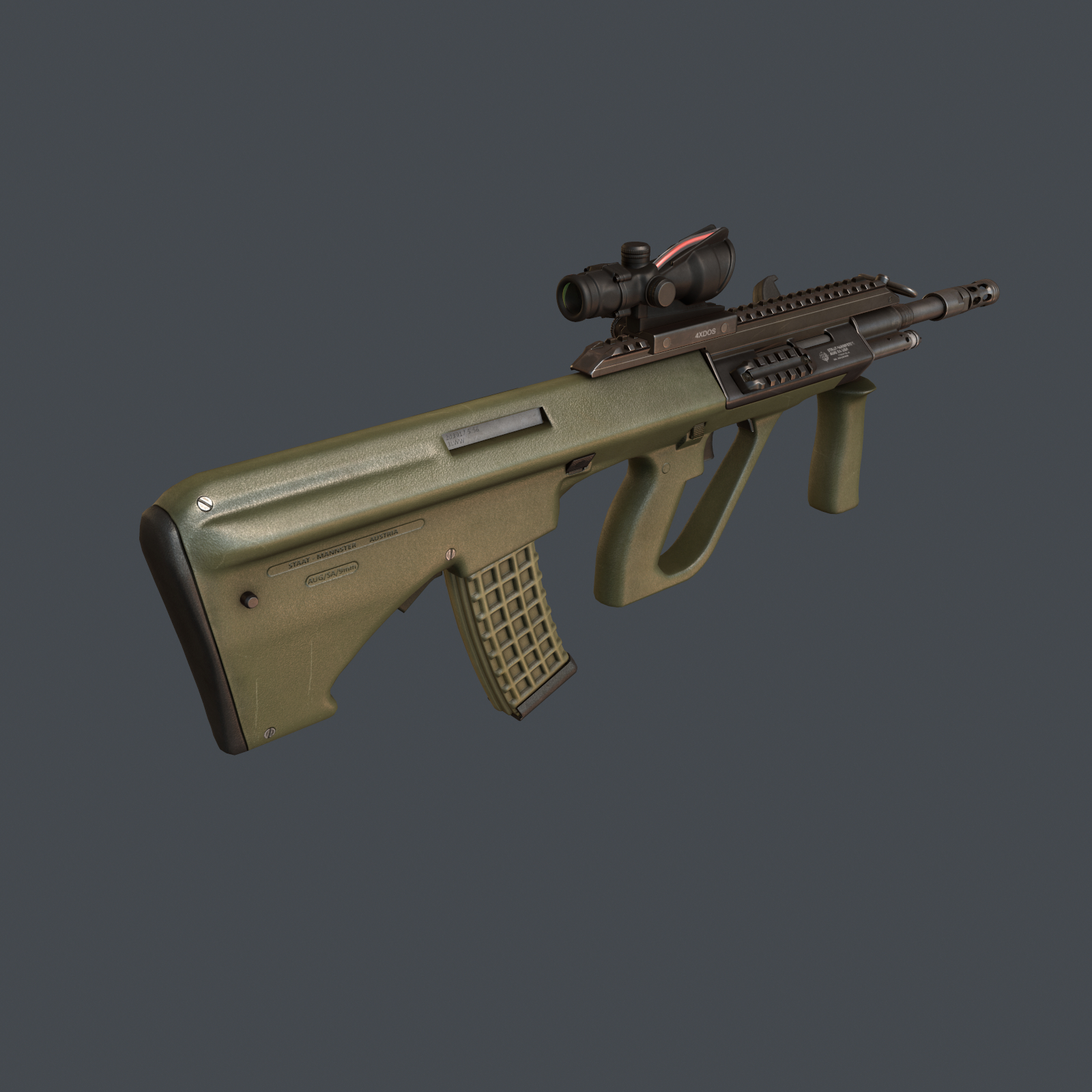 aug a3 rifle 3d model