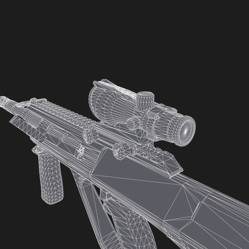 aug a3 rifle 3d model