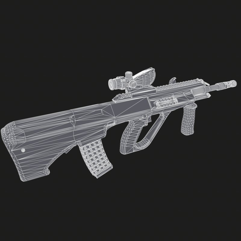 aug a3 rifle 3d model