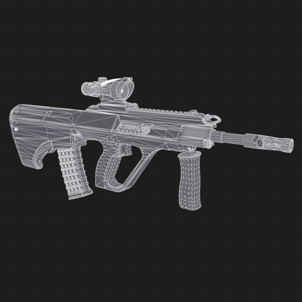 aug a3 rifle 3d model