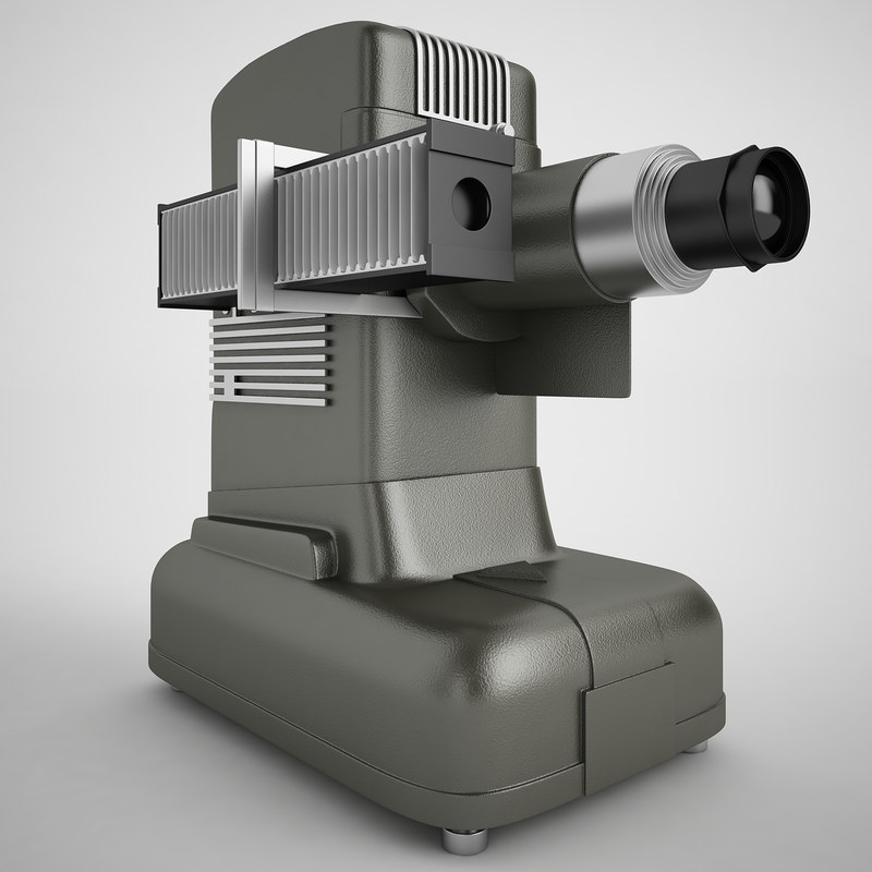 3d model of old slide projector