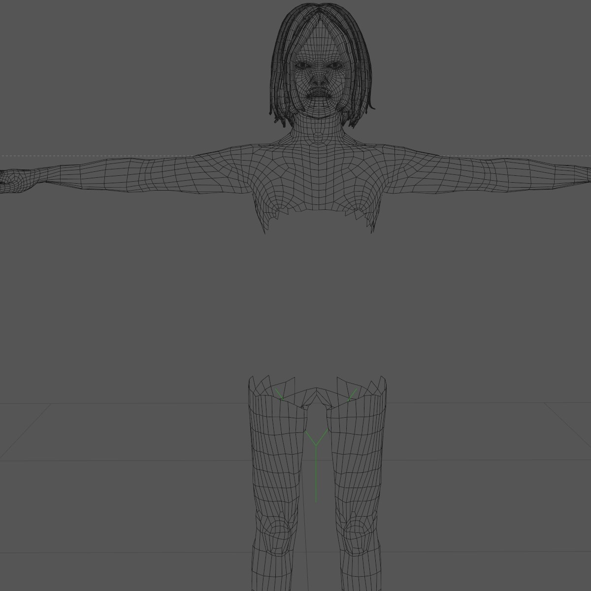 3d character rigged model