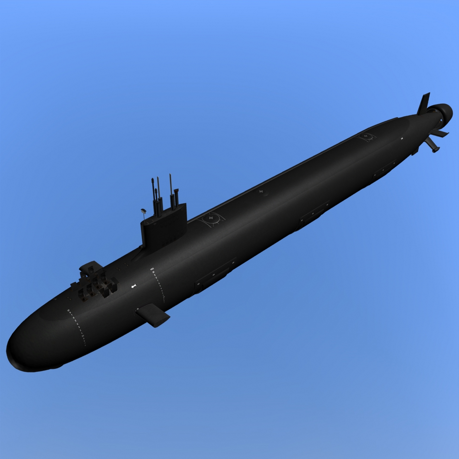 3ds max uss texas ssn submarine