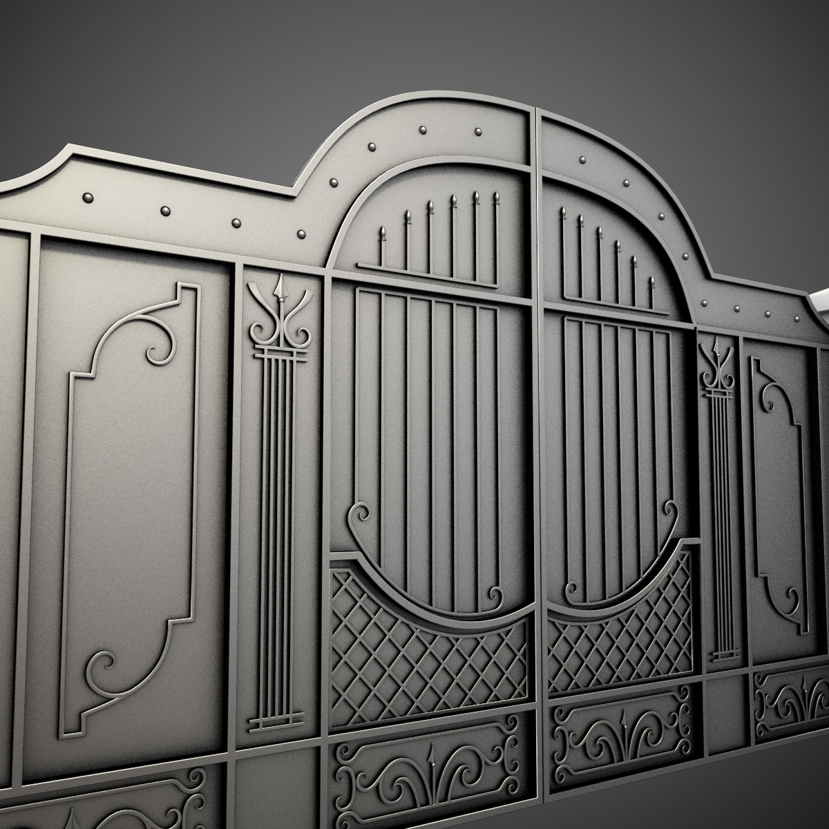 wrought iron gate 3d model