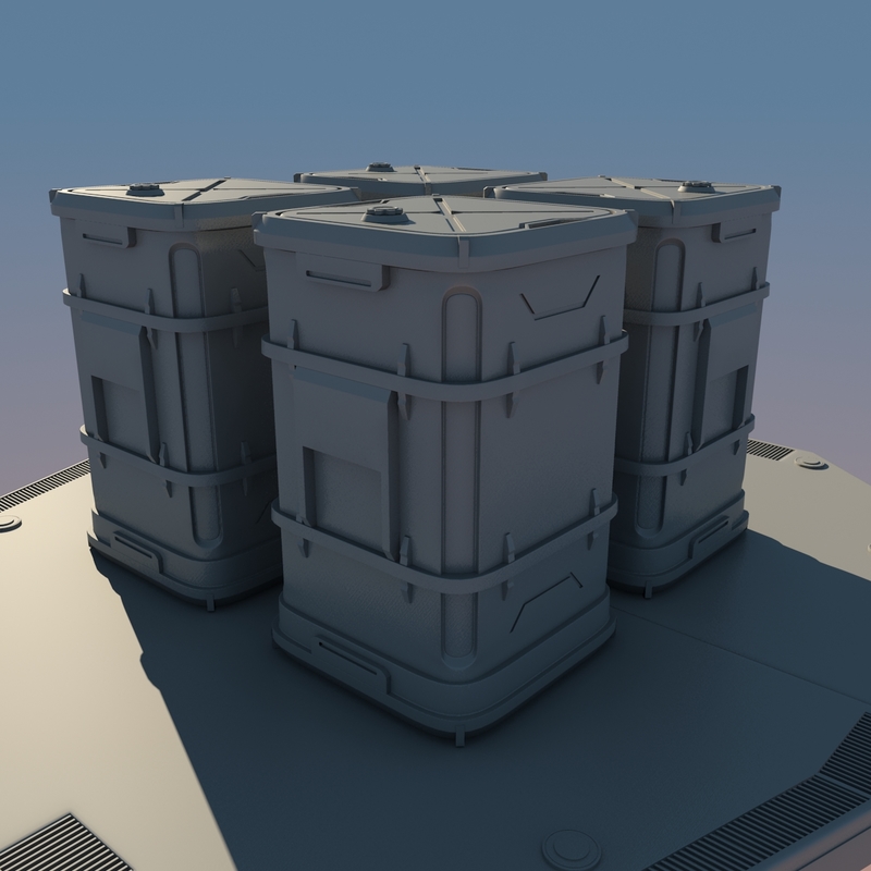 3d futuristic containers