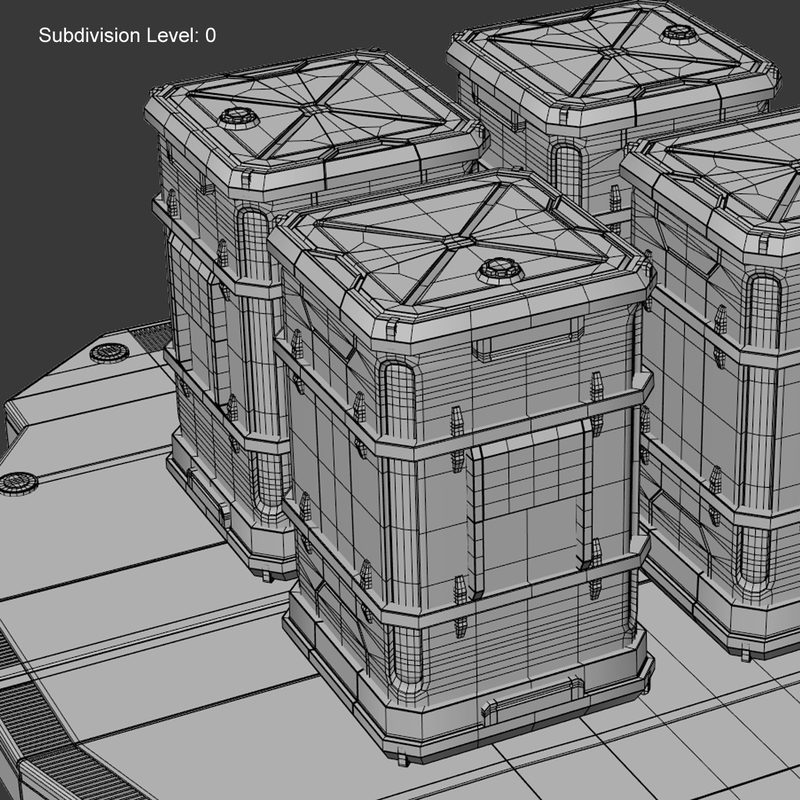 3d futuristic containers