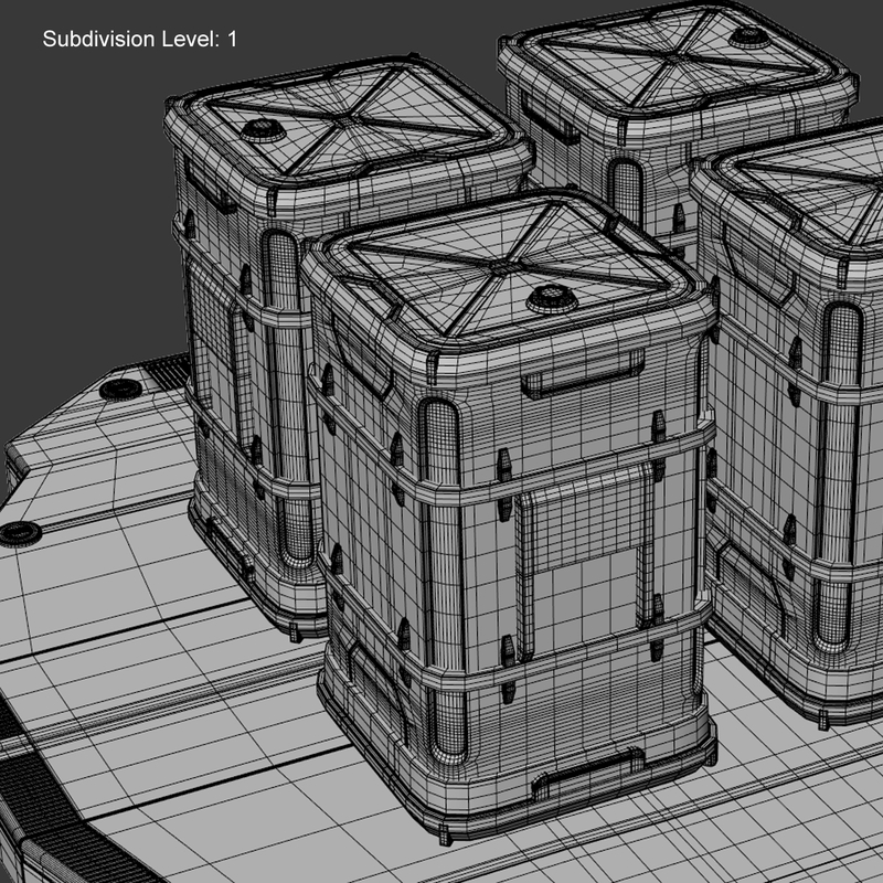 3d futuristic containers