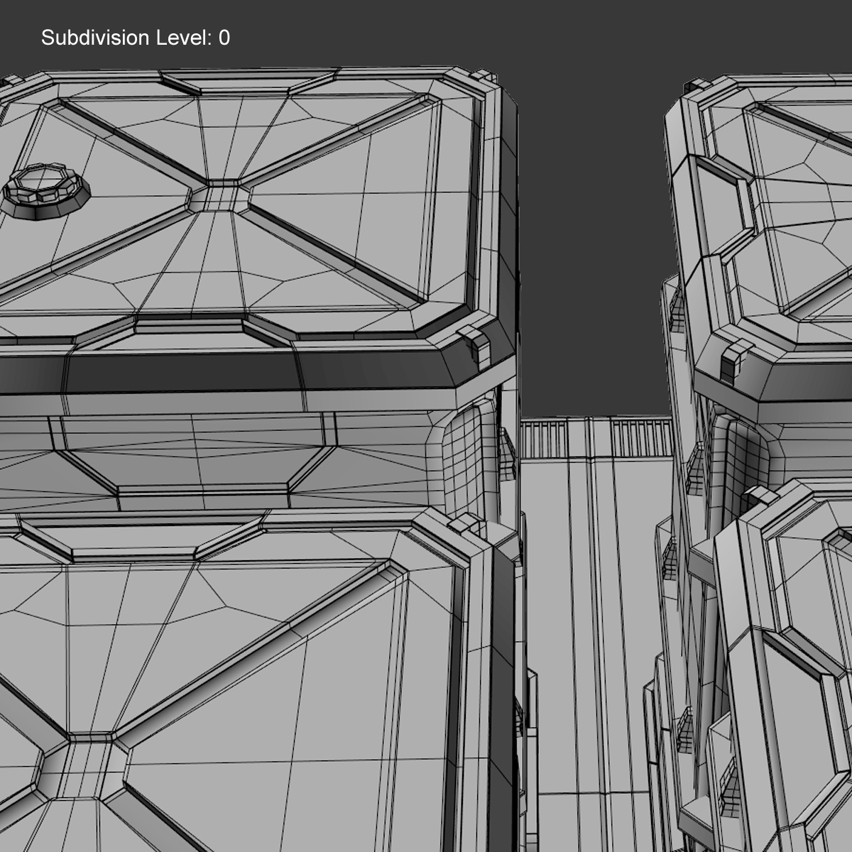 3d futuristic containers