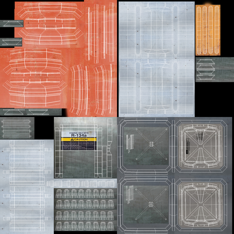 3d futuristic containers