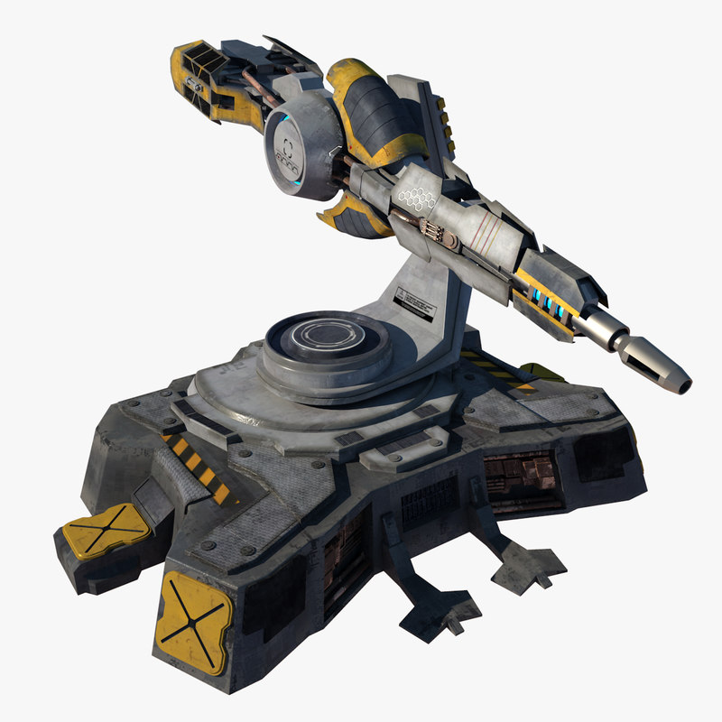 futuristic cannon 3d max