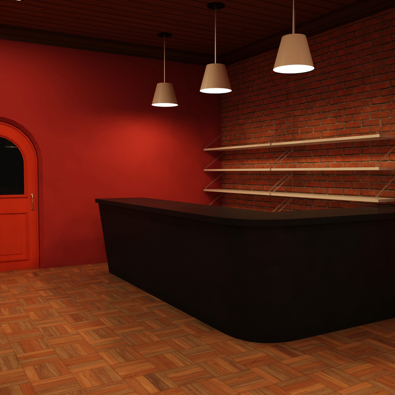 cafe interior 3d max