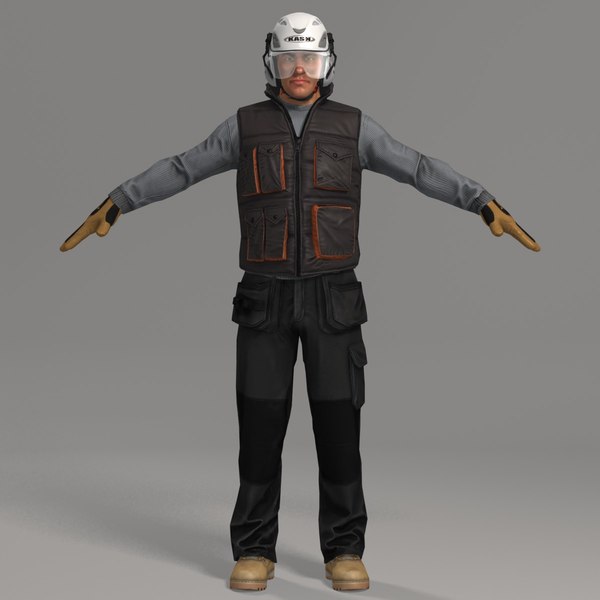 3d male workman man model
