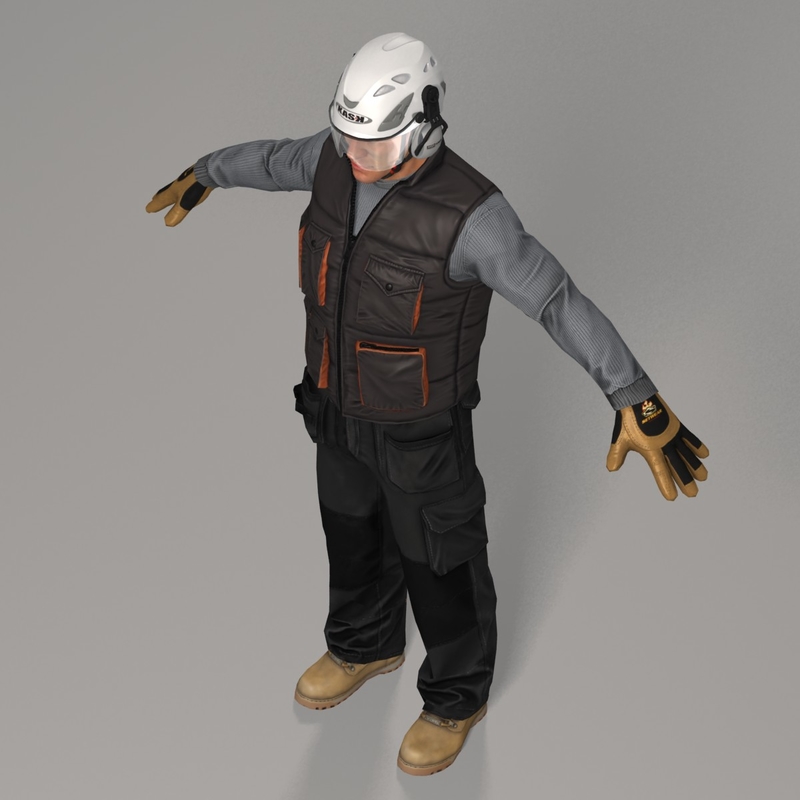3d male workman man model