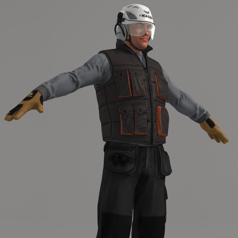 3d male workman man model