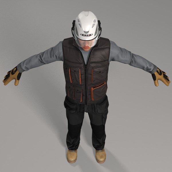 3d male workman man model