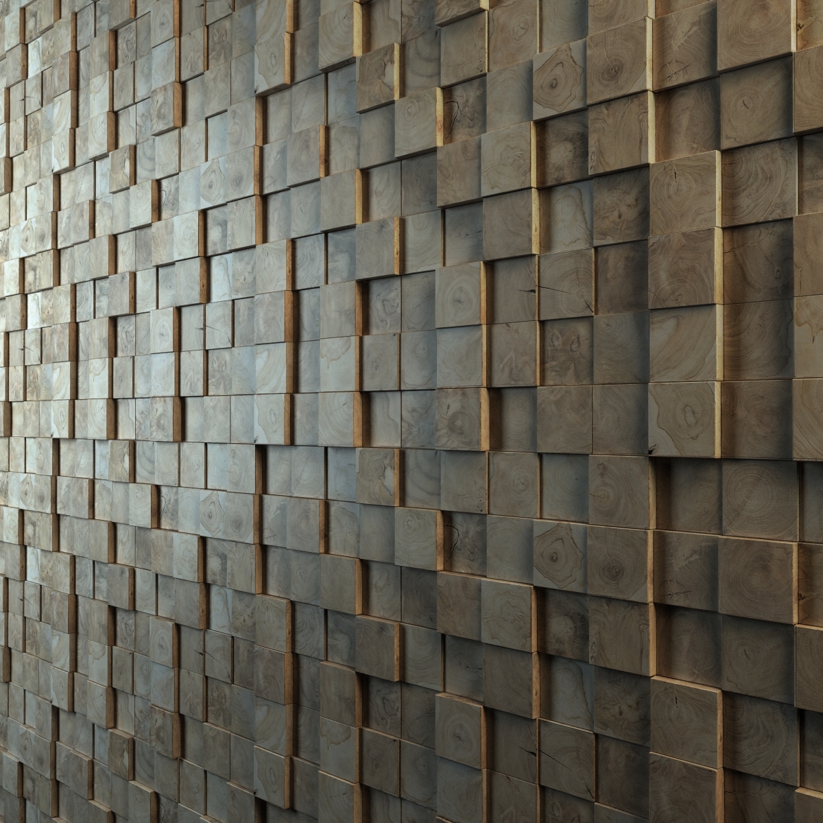 3d teak wall cladding
