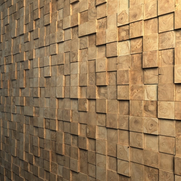 3d teak wall cladding