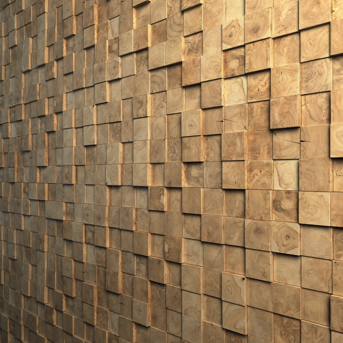 3d teak wall cladding