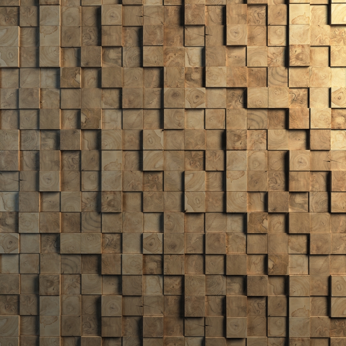 3d teak wall cladding