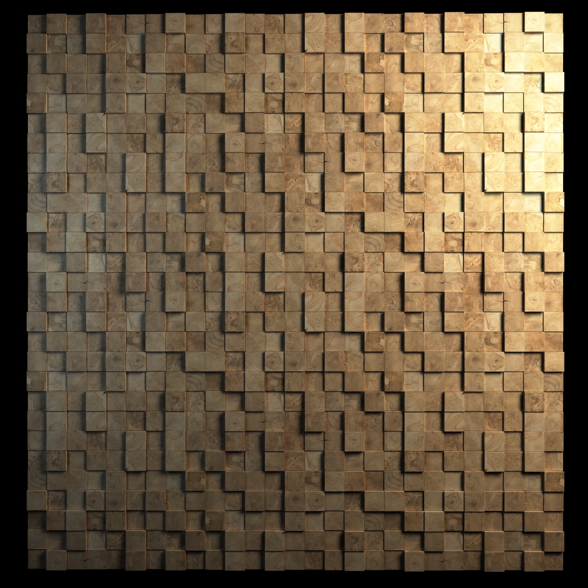 3d teak wall cladding