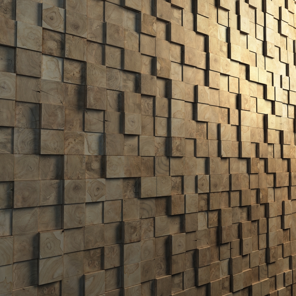 3d teak wall cladding
