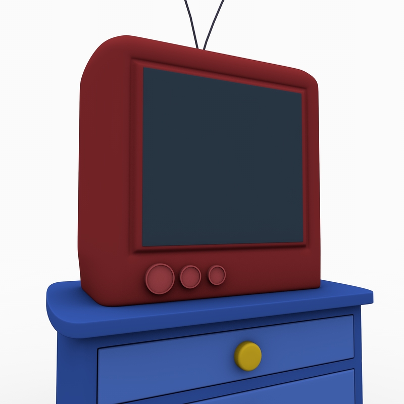 3ds max cartoon tv set