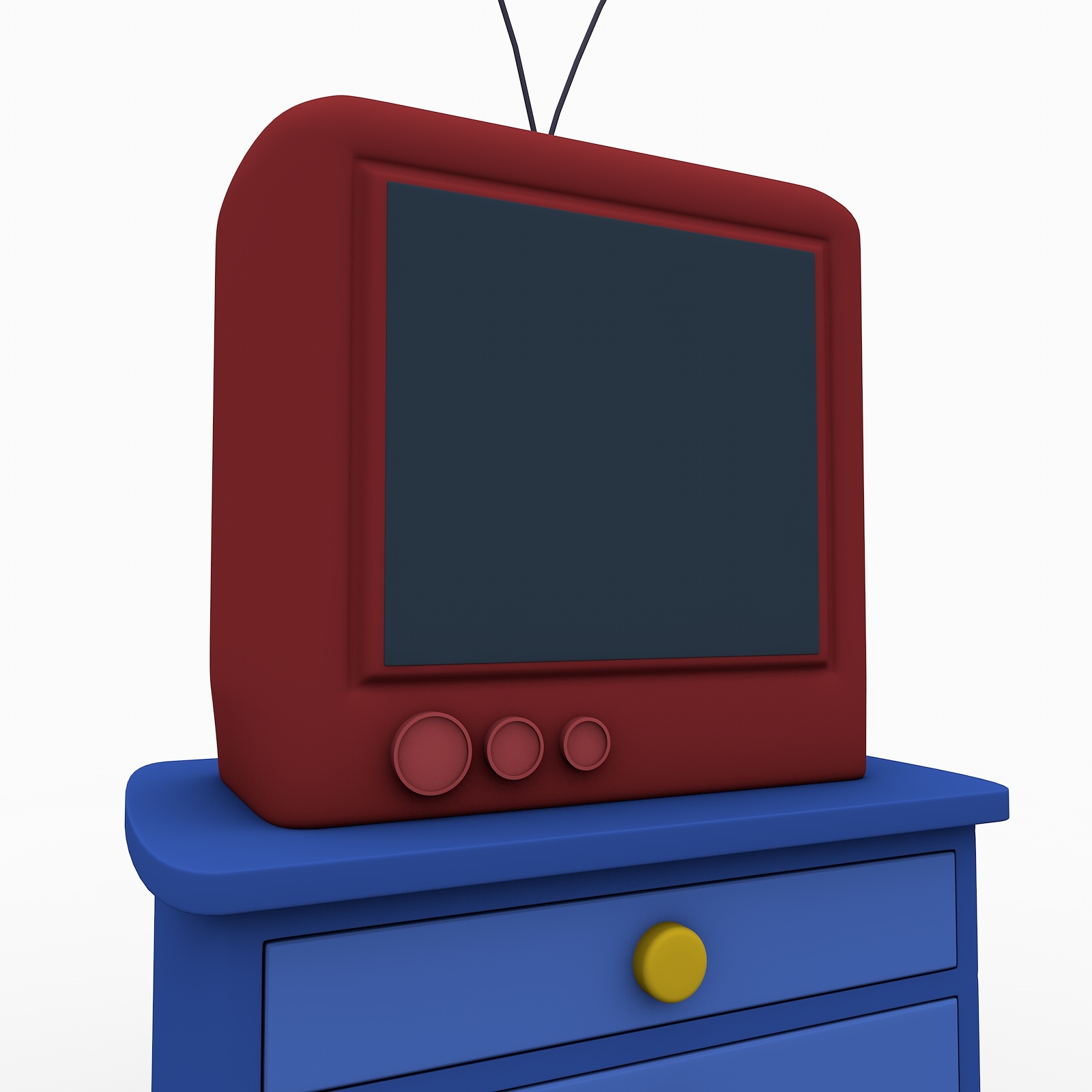 3ds max cartoon tv set