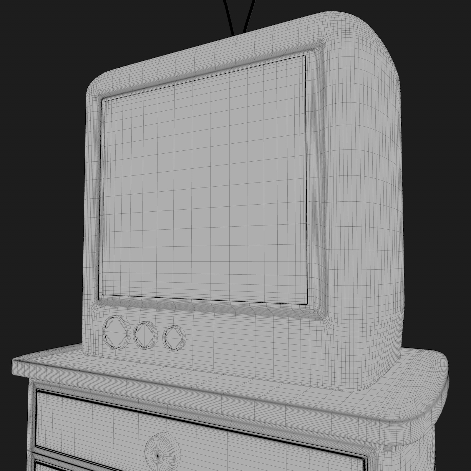 3ds max cartoon tv set