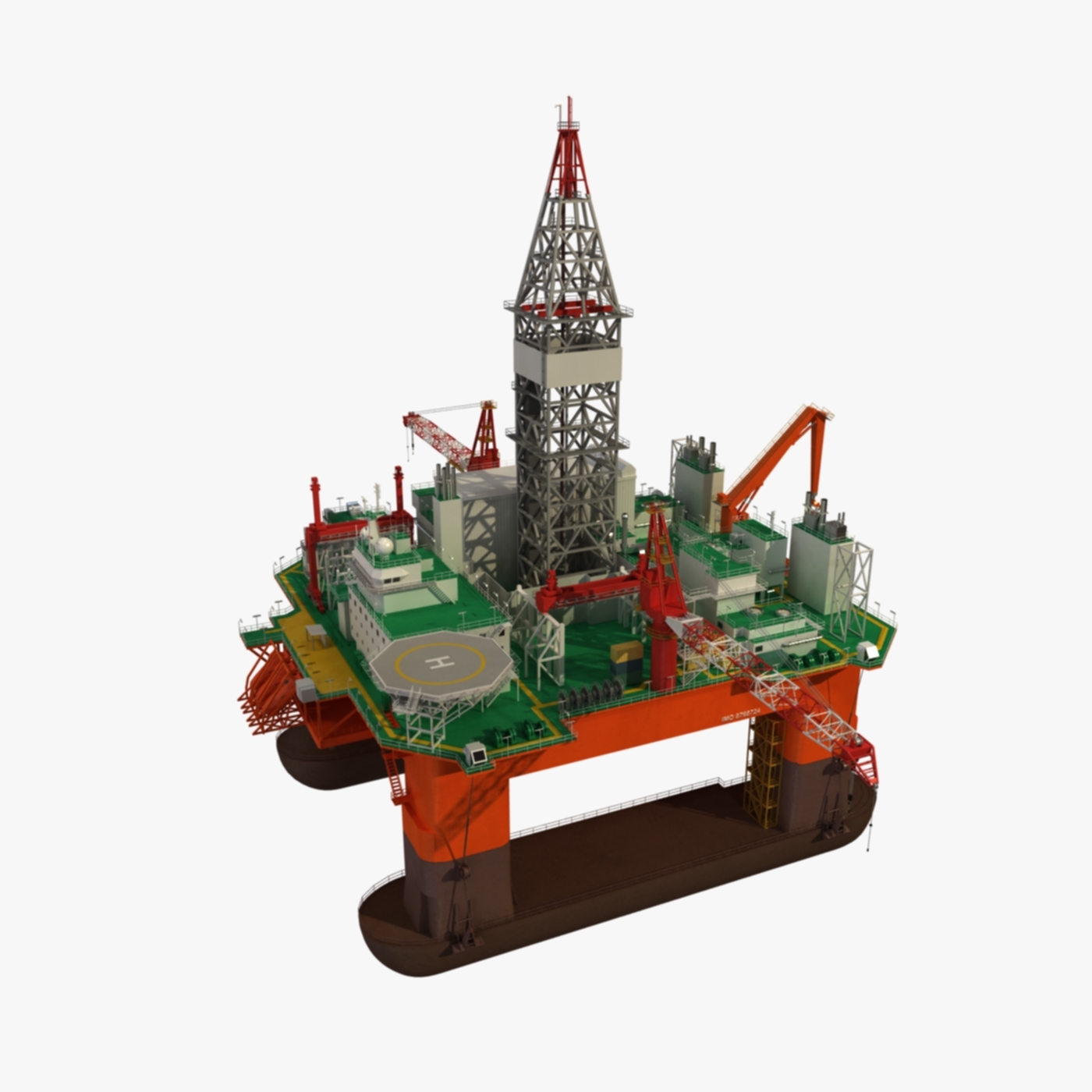 3d model oil rig platform 1