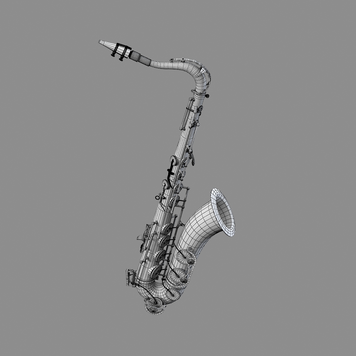 3d tenor saxophone