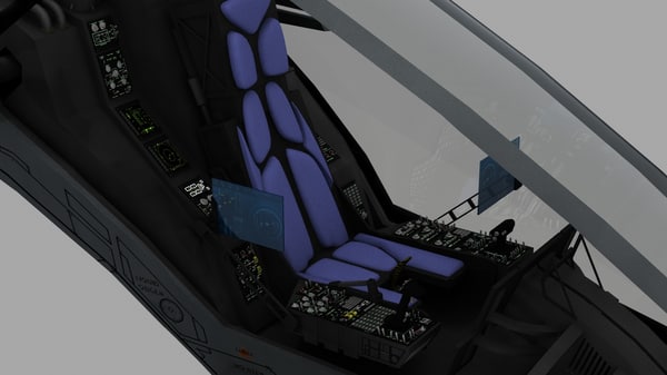 3d fighter escape pod cockpit