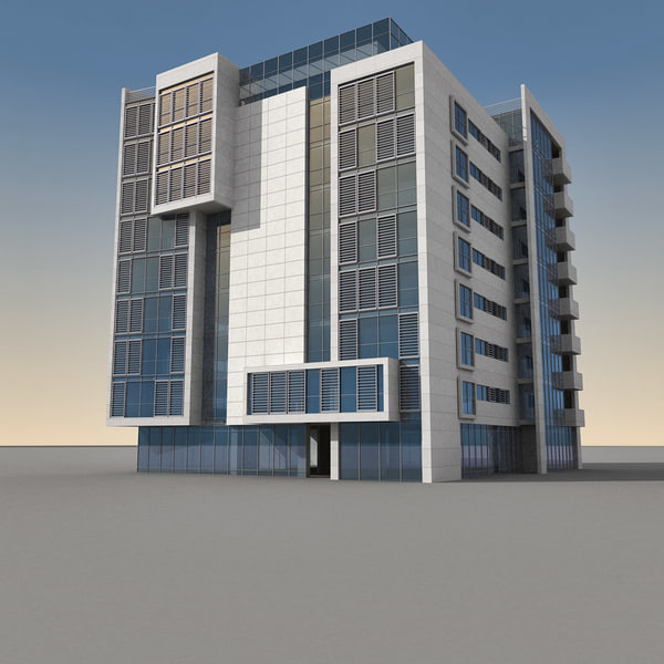 3d model modern building