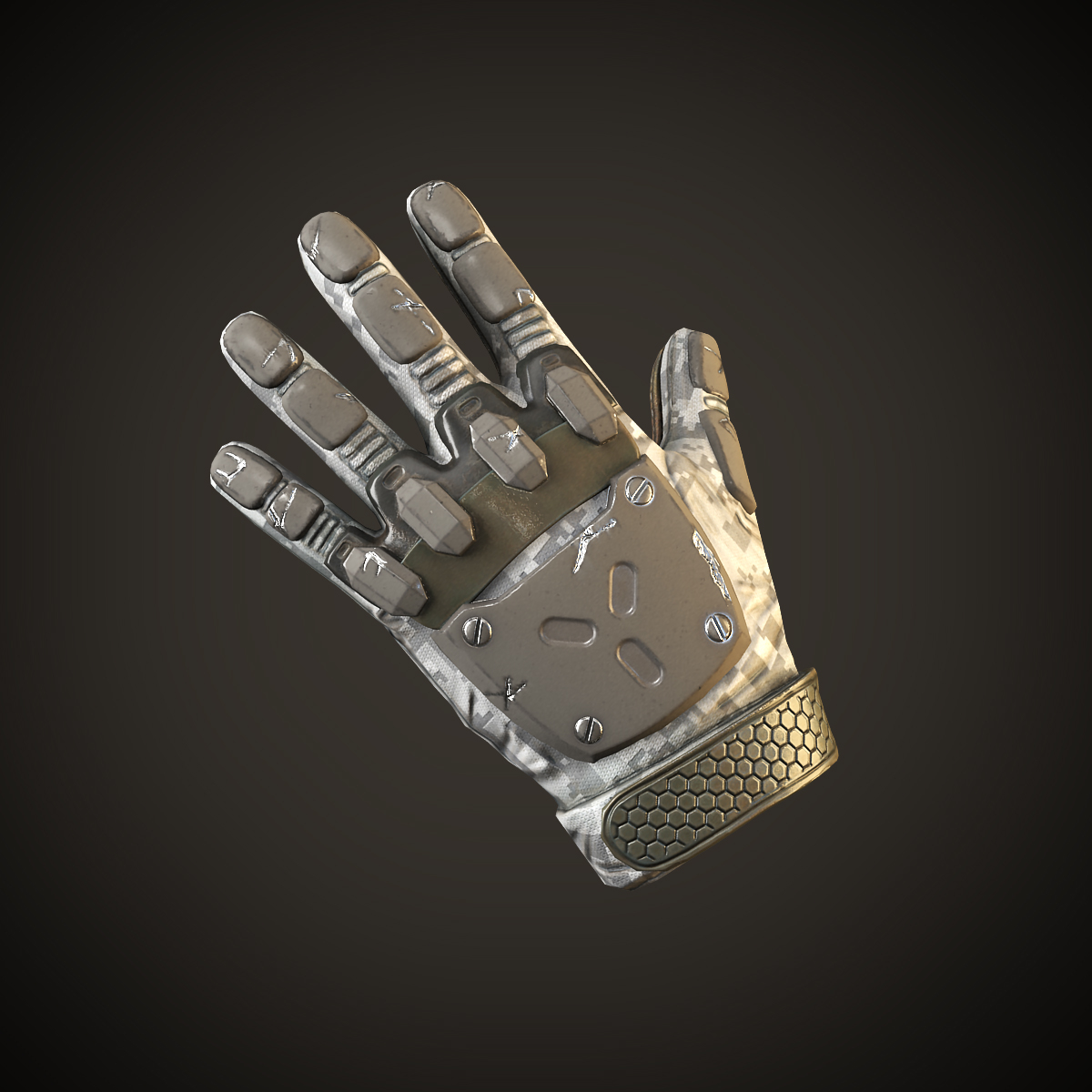 sci-fi gloves 3d max