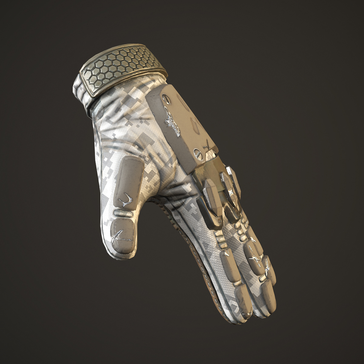 sci-fi gloves 3d max