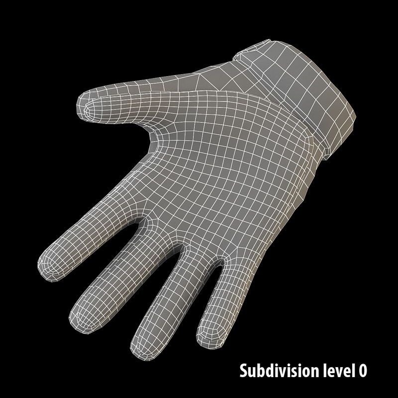 sci-fi gloves 3d max